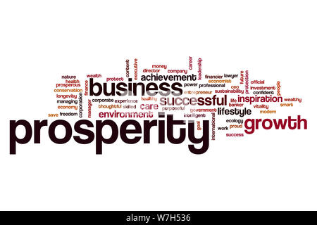 Prosperity word cloud Stock Photo - Alamy