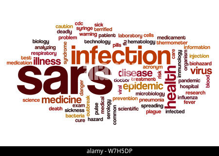 SARS word cloud concept Stock Photo - Alamy