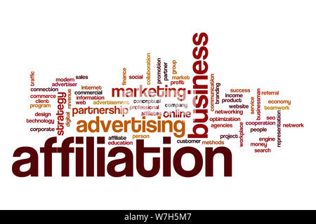 Affiliation word cloud concept Stock Photo - Alamy
