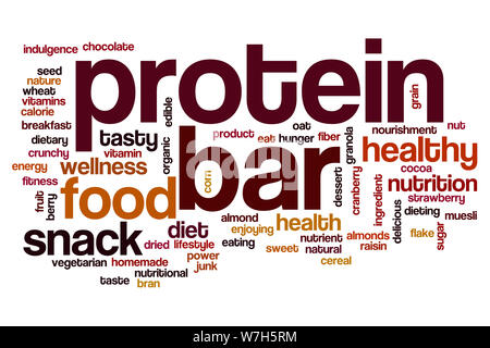 Protein bar word cloud concept Stock Photo - Alamy