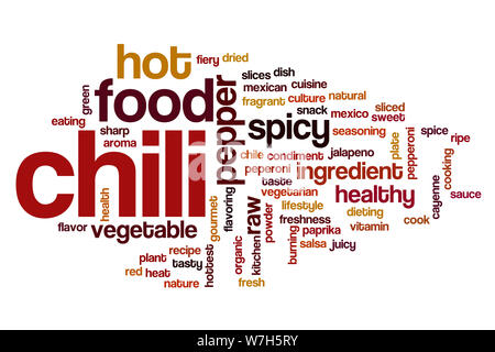 Chili word cloud concept Stock Photo - Alamy
