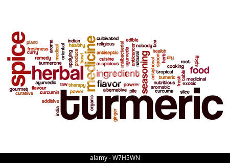 Turmeric word cloud concept Stock Photo - Alamy