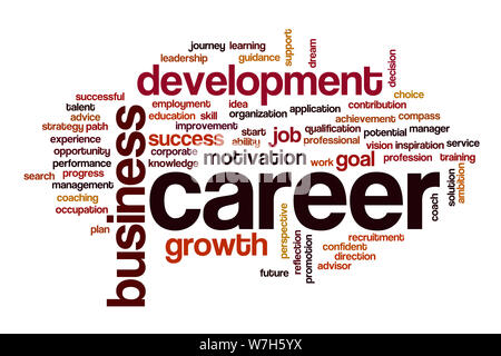 Job orientation word cloud concept Stock Photo - Alamy