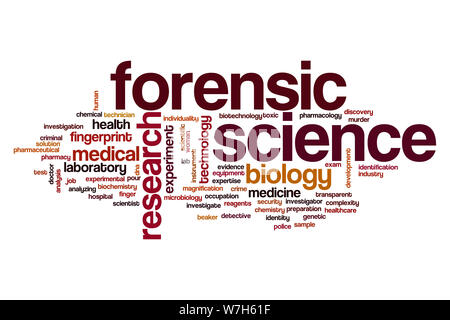 Forensic science word cloud concept Stock Photo - Alamy