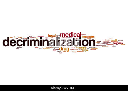 Decriminalization word cloud concept Stock Photo - Alamy