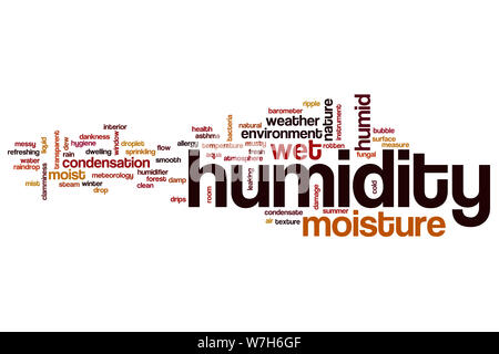 Humidity word cloud concept Stock Photo - Alamy