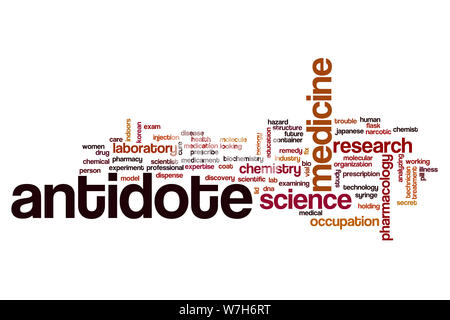 Antidote word cloud concept Stock Photo - Alamy