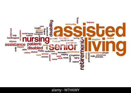Assisted living word cloud concept Stock Photo - Alamy
