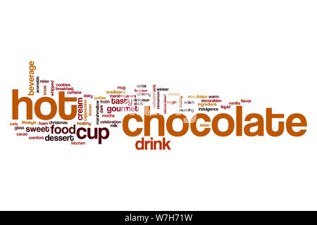 Chocolate word cloud concept Stock Photo - Alamy
