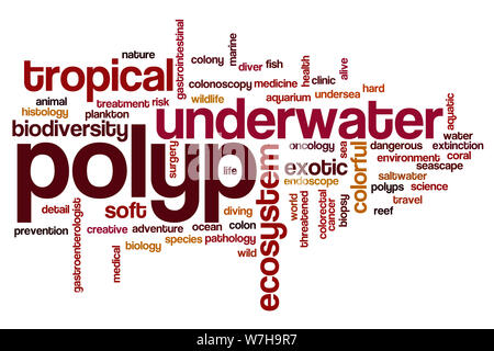 Polyp word cloud concept Stock Photo - Alamy