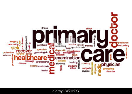 Primary care, word cloud concept on white background Stock Photo - Alamy