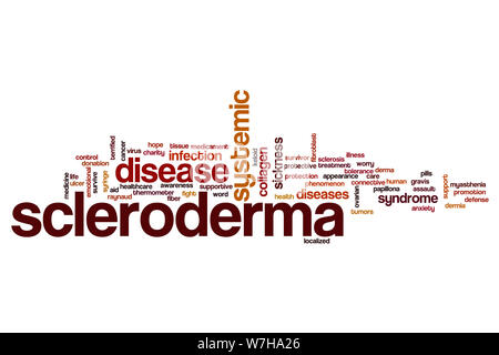 Scleroderma word cloud concept Stock Photo - Alamy