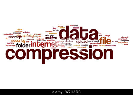 Compression word cloud concept Stock Photo - Alamy
