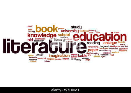 Literature word cloud Stock Photo - Alamy