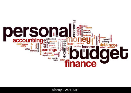 Personal budget word cloud concept Stock Photo - Alamy