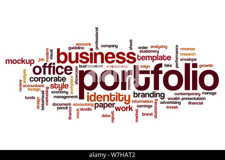 Portfolio word cloud concept Stock Photo - Alamy