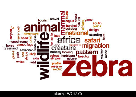 Zebra word cloud concept Stock Photo - Alamy
