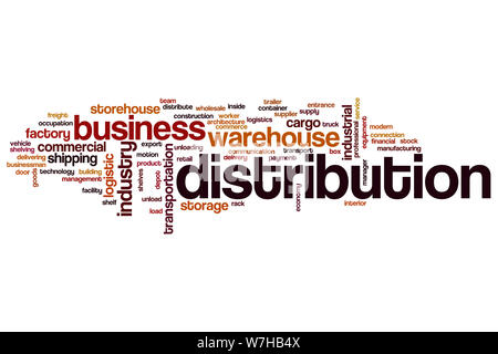 Distribution word cloud concept Stock Photo - Alamy