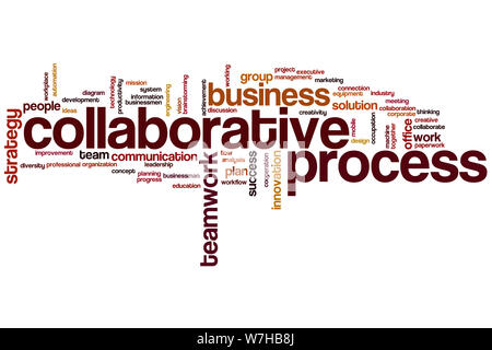 Collaborative leadership word cloud concept Stock Photo - Alamy
