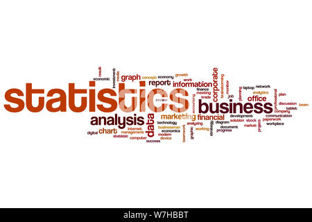 Statistics word cloud concept Stock Photo - Alamy