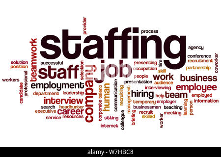 Staffing word cloud concept Stock Photo - Alamy