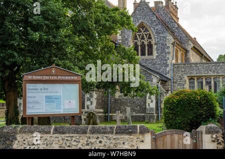Pangbourne village sign, Pangbourne, Berkshire, England. United Kingdom ...