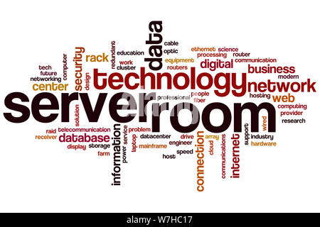 Server room word cloud concept Stock Photo - Alamy