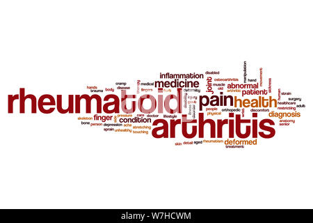 Rheumatoid arthritis word cloud concept Stock Photo - Alamy
