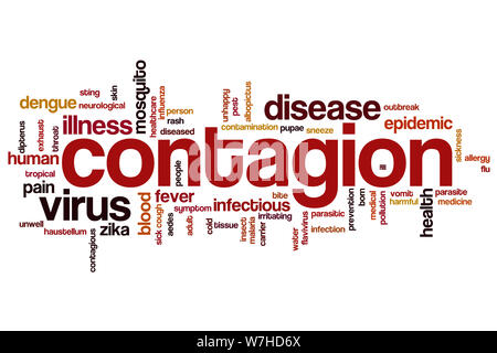 Contagion word cloud concept Stock Photo - Alamy