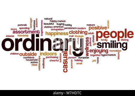 Ordinary word cloud concept Stock Photo - Alamy