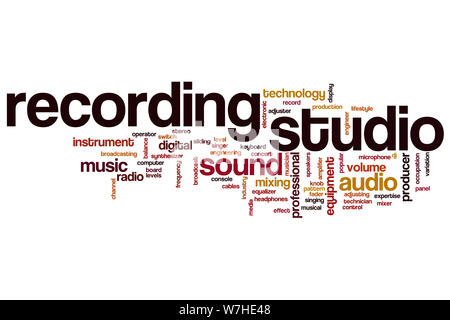 Recording studio word cloud concept Stock Photo - Alamy