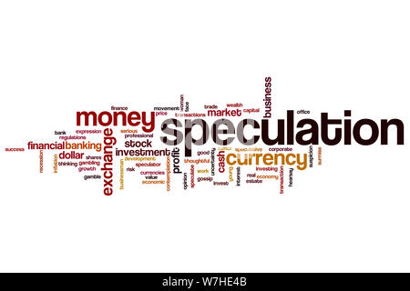 Speculation word cloud concept Stock Photo - Alamy