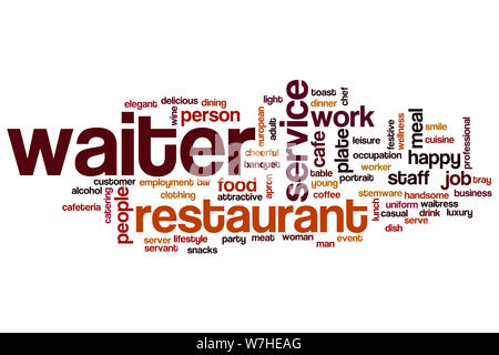 Waitress word cloud concept Stock Photo - Alamy