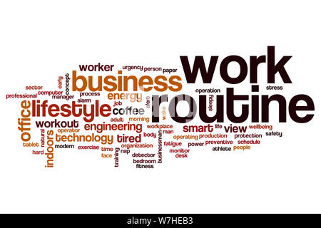 Morning routine word cloud concept Stock Photo - Alamy