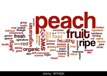 Peach word cloud concept Stock Photo - Alamy