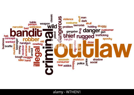 Outlaw word cloud concept Stock Photo - Alamy