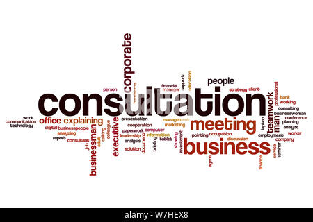 Consultation word cloud concept Stock Photo - Alamy