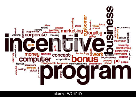 Incentive program, word cloud concept on white background Stock Photo ...