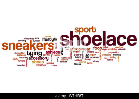 Shoelace word cloud concept Stock Photo - Alamy
