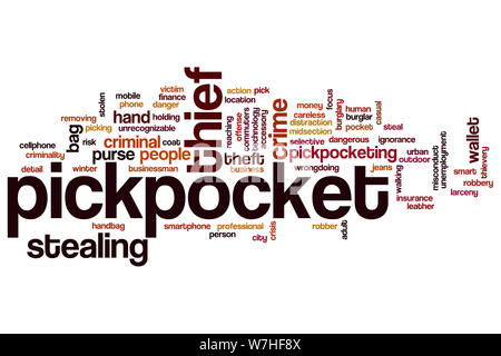 Pickpocket word cloud concept Stock Photo - Alamy