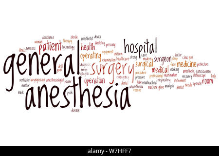 General anesthesia word cloud concept Stock Photo - Alamy