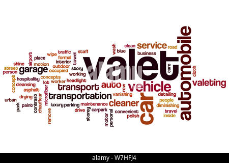 Valet word cloud concept Stock Photo - Alamy