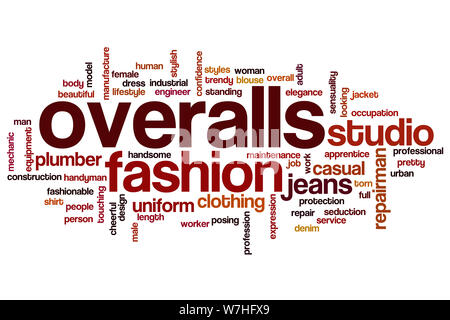 Overalls word cloud concept Stock Photo - Alamy
