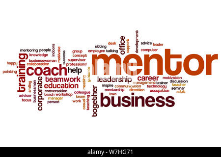 Mentor word cloud Stock Photo - Alamy