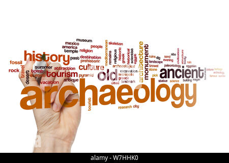 Archaeology word cloud concept Stock Photo - Alamy