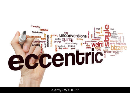 Eccentric word cloud Stock Photo - Alamy