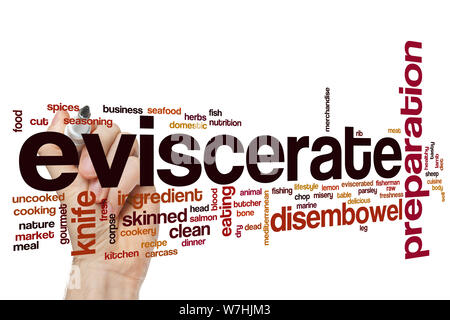 Eviscerate word cloud concept Stock Photo - Alamy