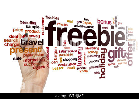 Freebie word cloud concept Stock Photo - Alamy