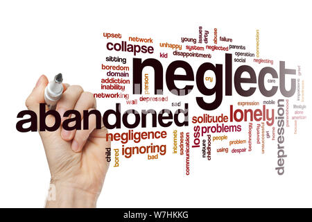 Child neglect word cloud concept Stock Photo - Alamy
