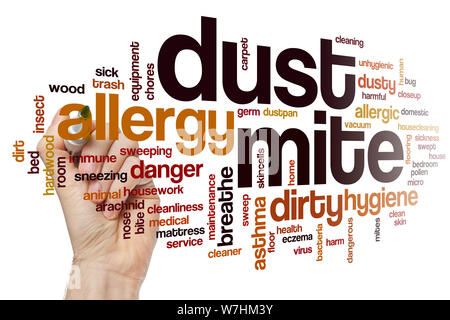 Dust mite word cloud concept Stock Photo - Alamy
